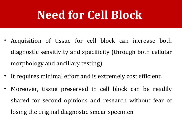 Cell block in cytology | PPT