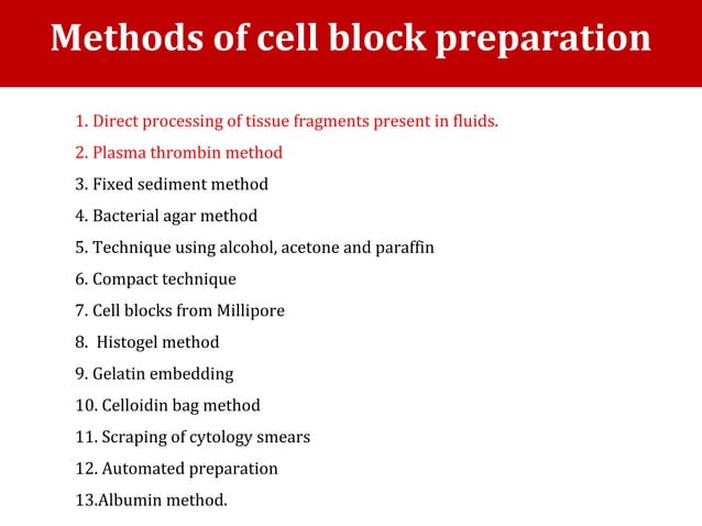 Cell block in cytology | PPT