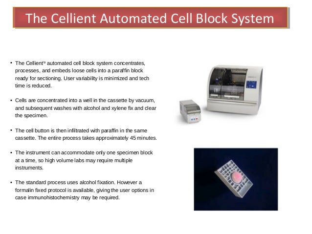 Cell block in cytology