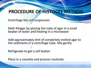 CELL BLOCK PREPARATION AND ITS IMPORTANCE | PPTX