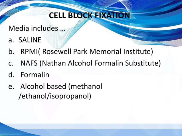 CELL BLOCK PREPARATION AND ITS IMPORTANCE | PPTX