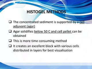 CELL BLOCK PREPARATION AND ITS IMPORTANCE | PPTX