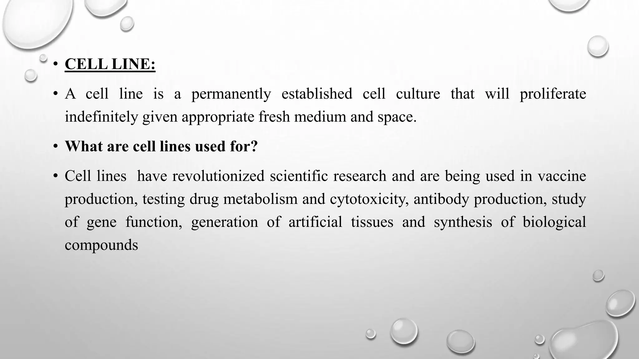 CHARACTERISATION OF CELLS LINES | PPTX