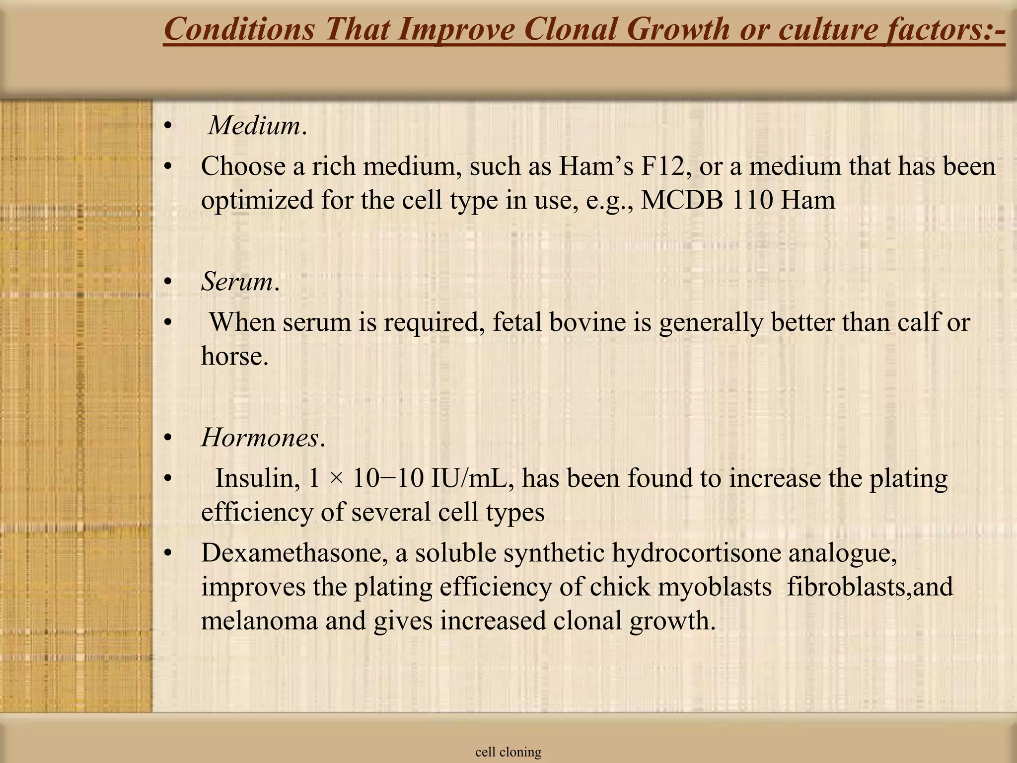 Cell cloning, animal cell culture | PPT
