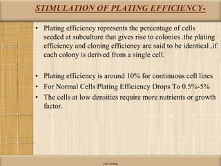 Cell cloning, animal cell culture | PPT