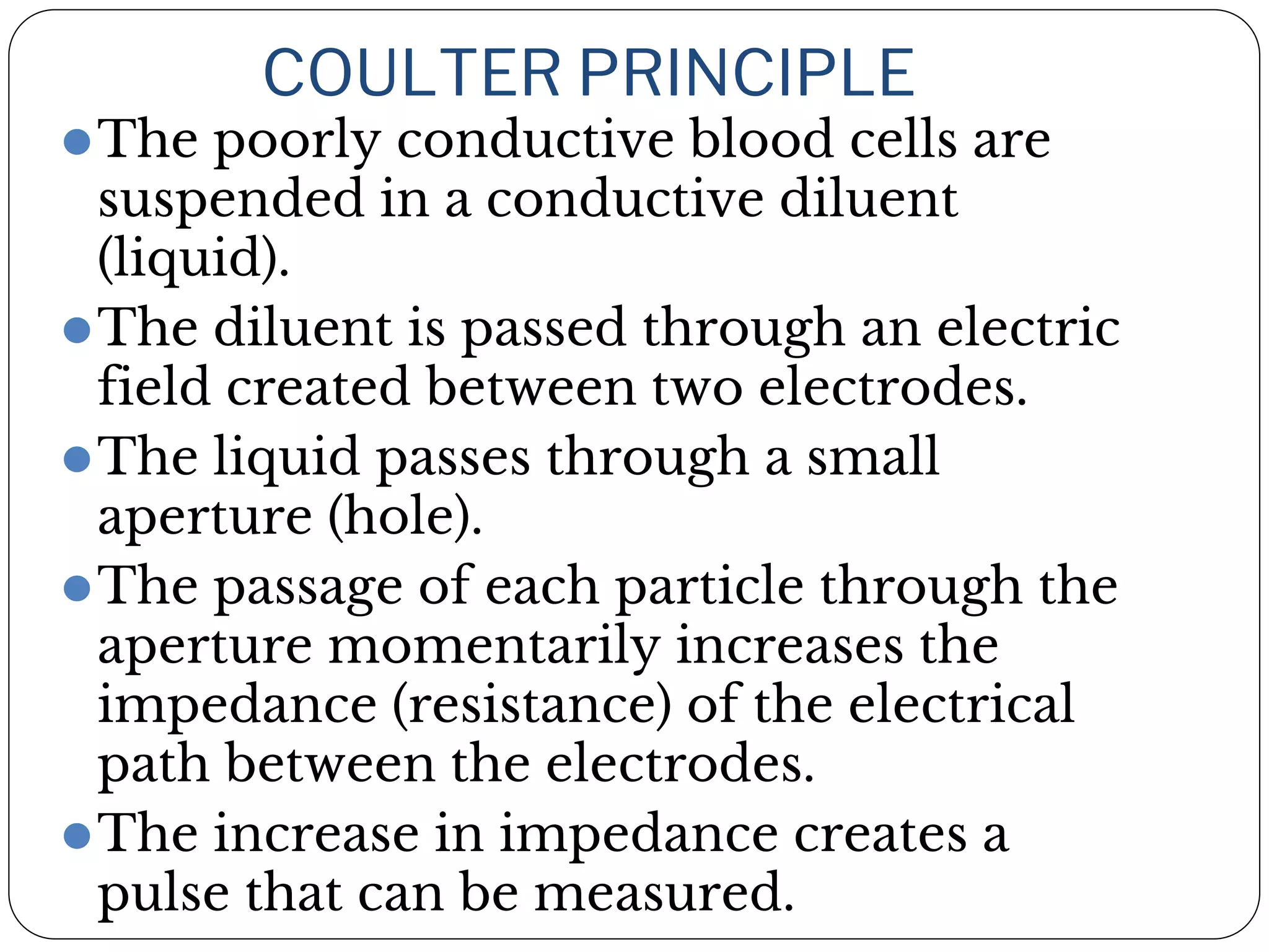 Automated cell counters: principle and types | PPTX
