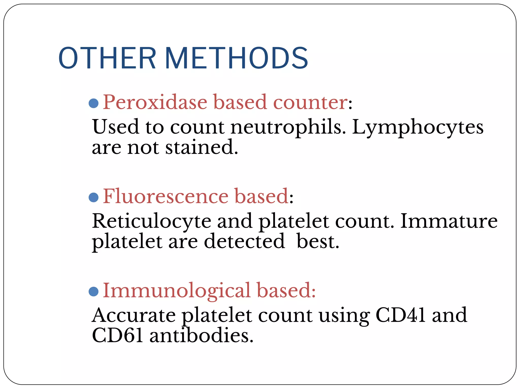 Automated cell counters: principle and types | PPTX