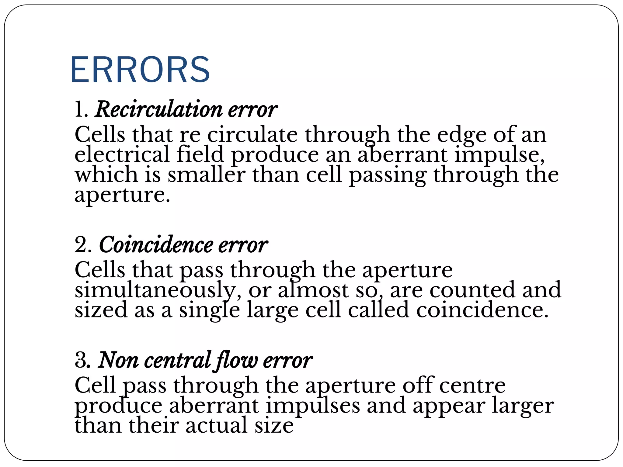 Automated cell counters: principle and types | PPTX