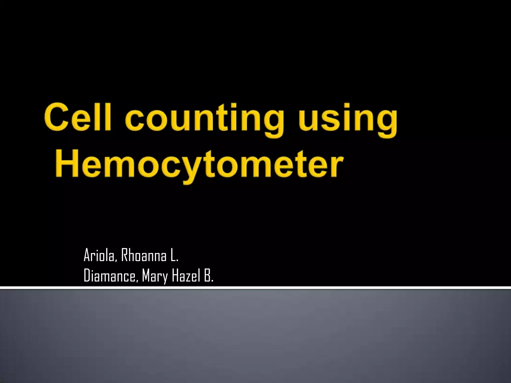 Cell counting | PPT