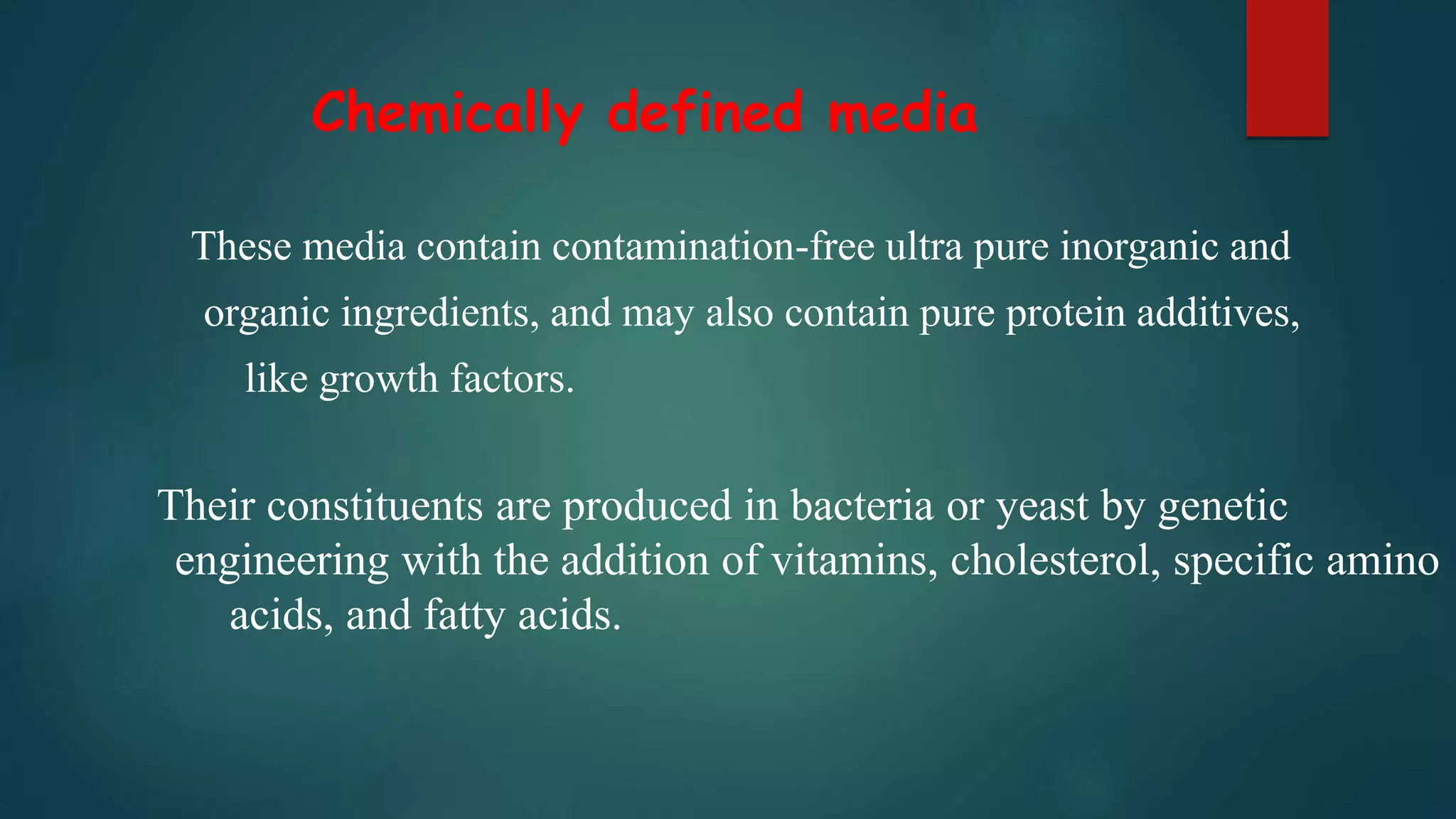 Cell culture, Different type of cell culture media, types of media | PPTX