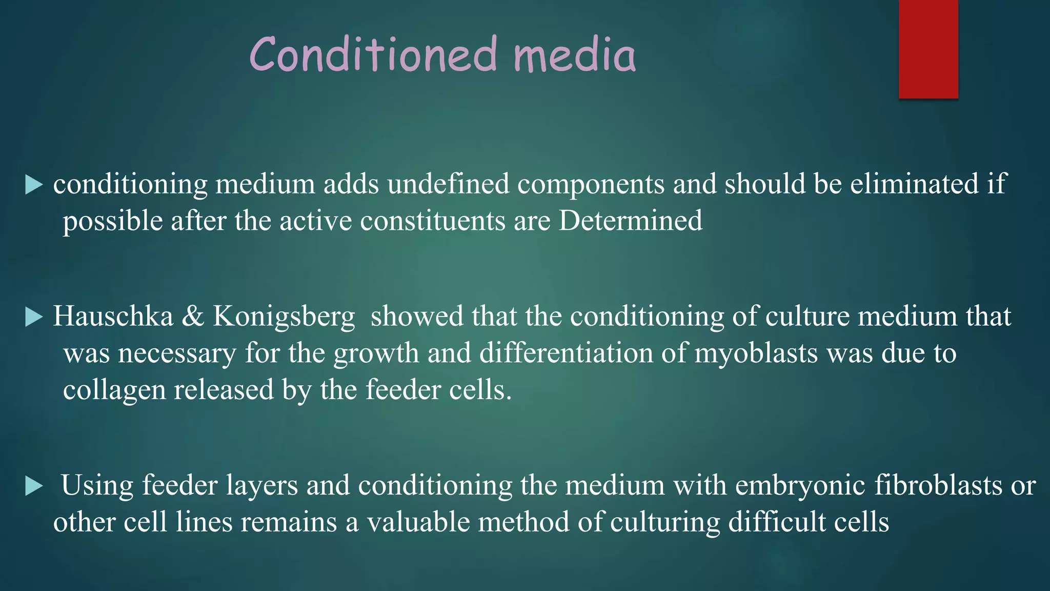 Cell culture, Different type of cell culture media, types of media | PPTX