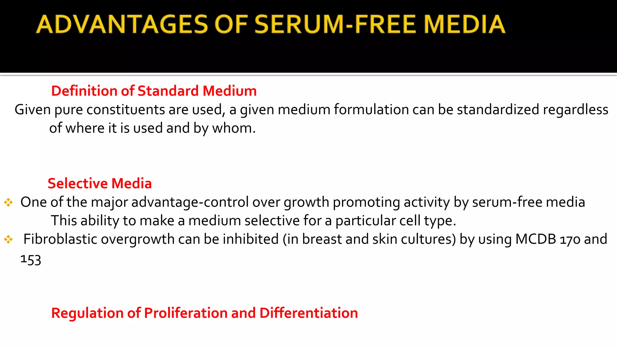 Cell culture, Different type of cell culture media, types of media | PPTX