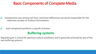 Cell culture, Different type of cell culture media, types of media | PPTX