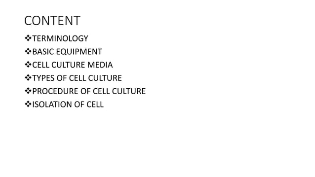 Cell culture | PPT