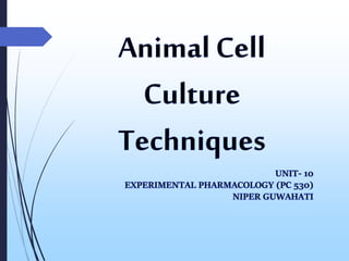 Cell culture 1 | PPTX