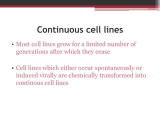 Cell culture and maintenance | PPTX | Biological Sciences | Science
