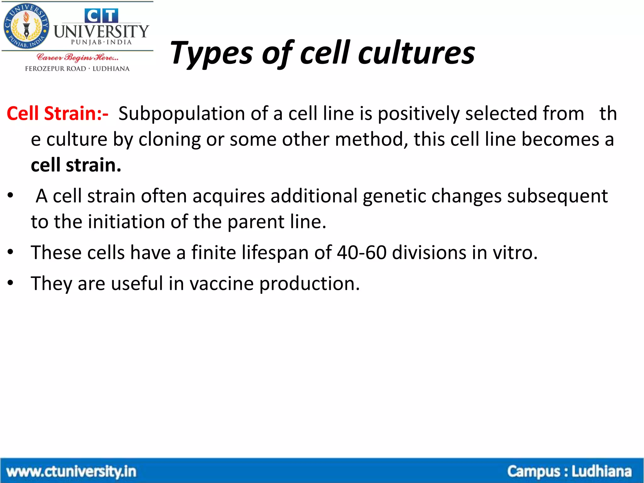 Cell culture and its types | PPTX