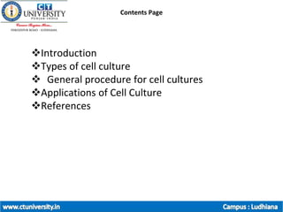 Cell culture and its types | PPTX