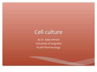 Cell culture introduction | PPT