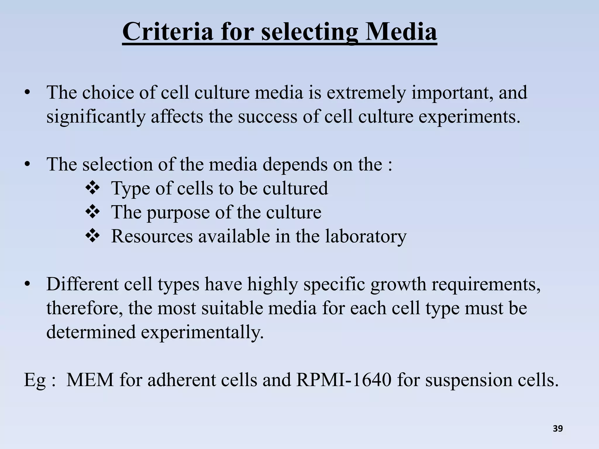 Cell culture media | PPTX
