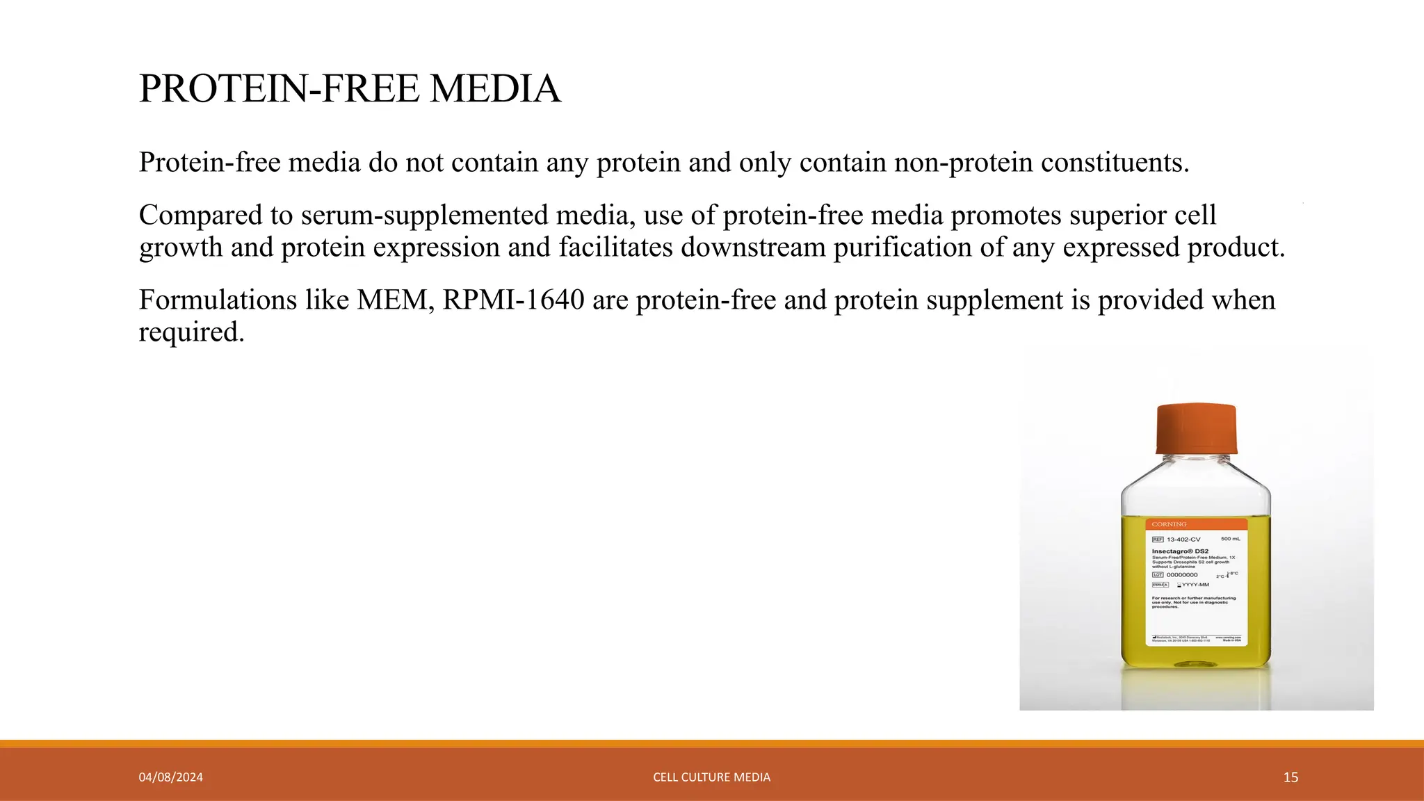 CELL CULTURE TECHNIQUES- CELL CULTURE MEDIA | PPTX