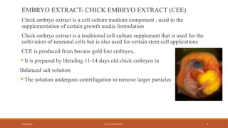 CELL CULTURE TECHNIQUES- CELL CULTURE MEDIA | PPTX