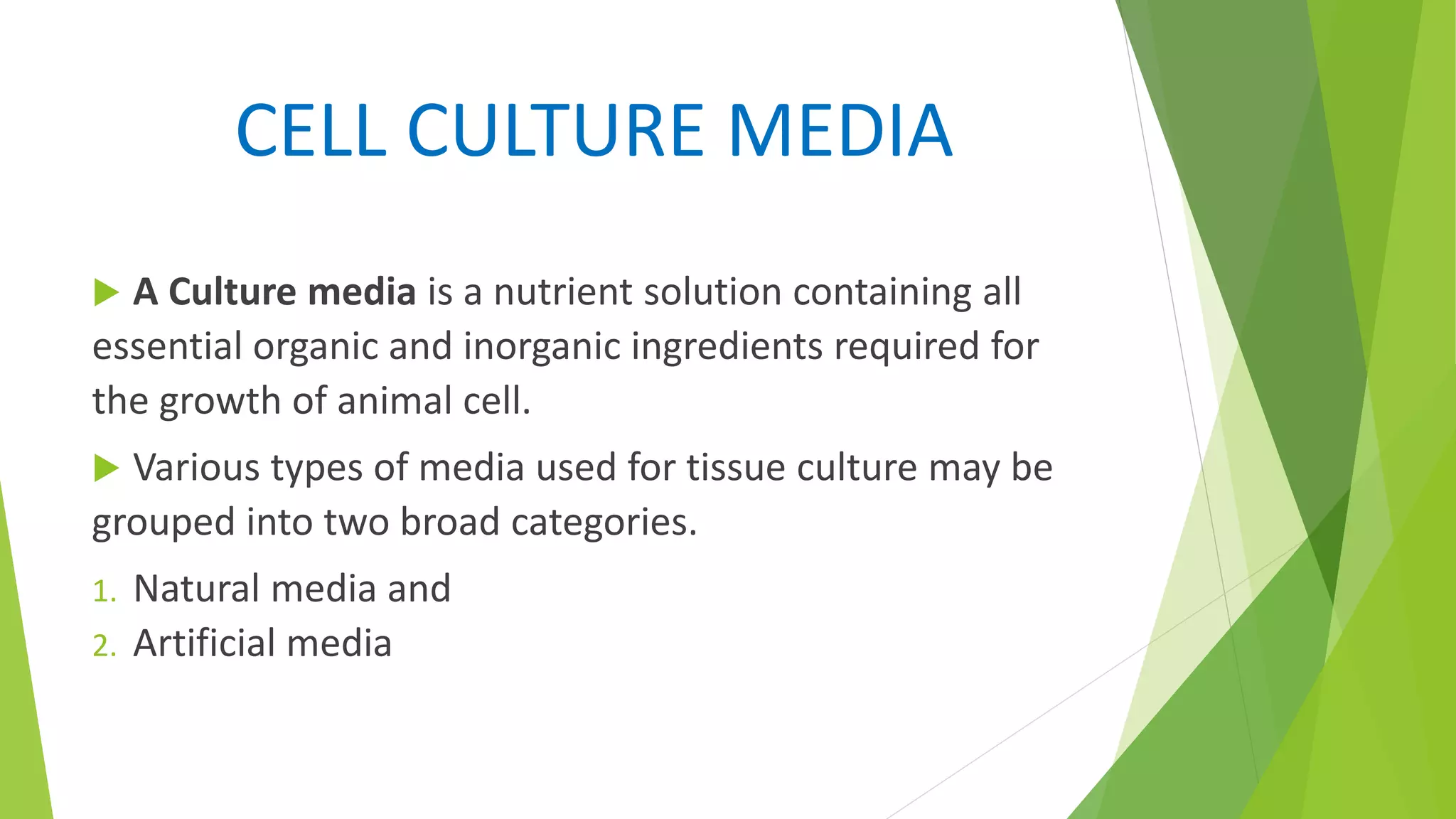 Cell Culture Media PPT | PPTX