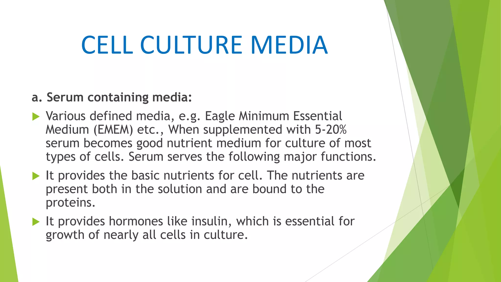 Cell Culture Media PPT | PPTX