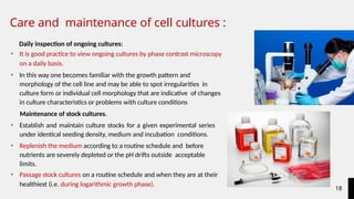 Cell culture ans various techniques presentation | PPTX