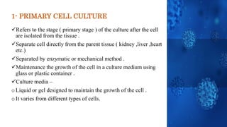 Cell culture types and application in vaccine production | PPTX