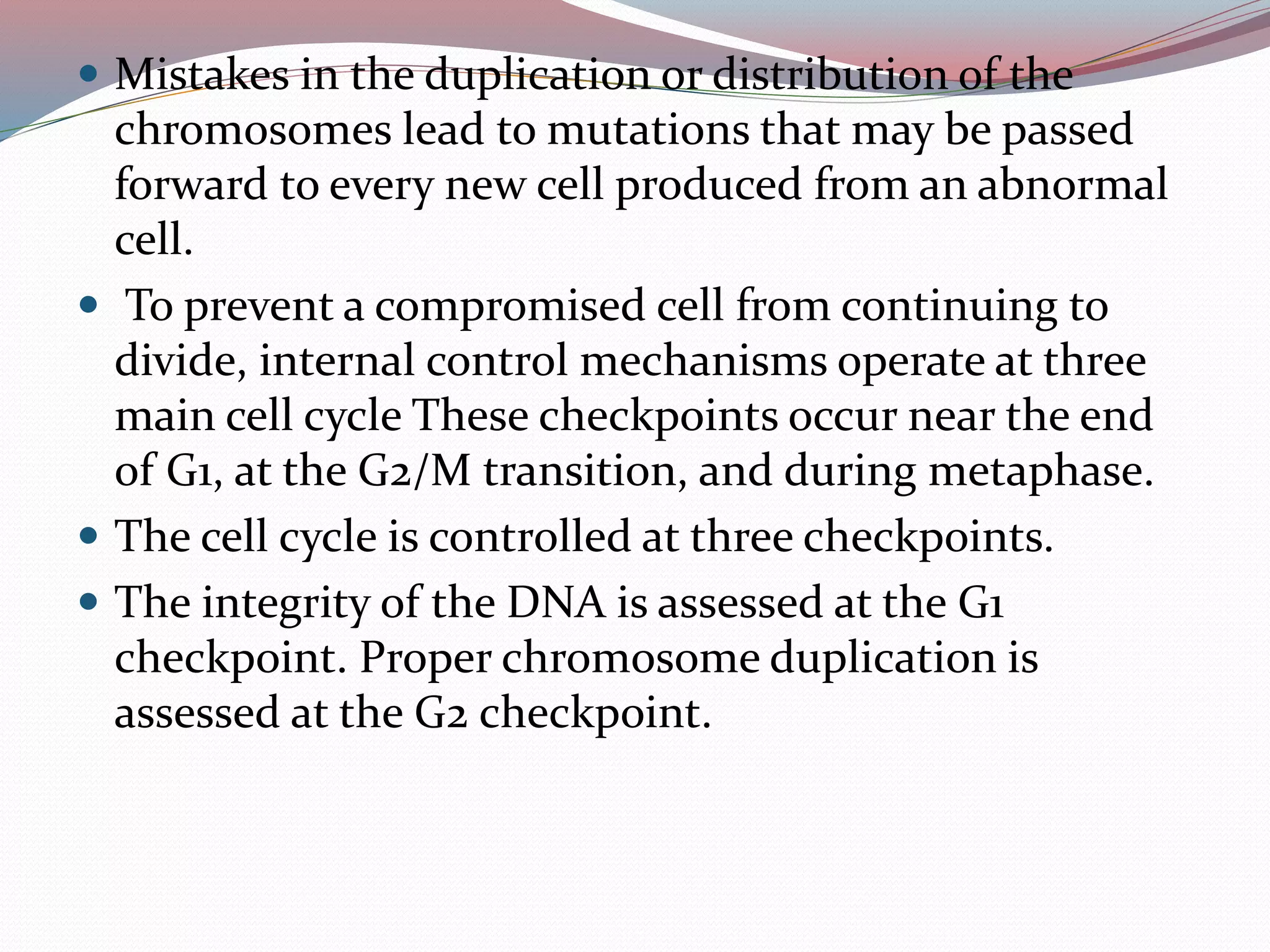 Cell cycle and control of cell division. | PPTX