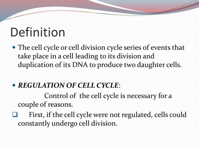 Cell cycle and control of cell division. | PPT