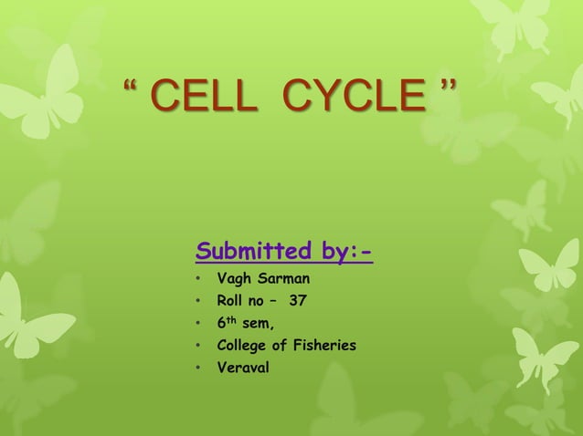 Cell cycle | PPT