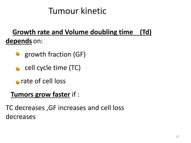 Cell cycle and tumor kinetics | PPTX