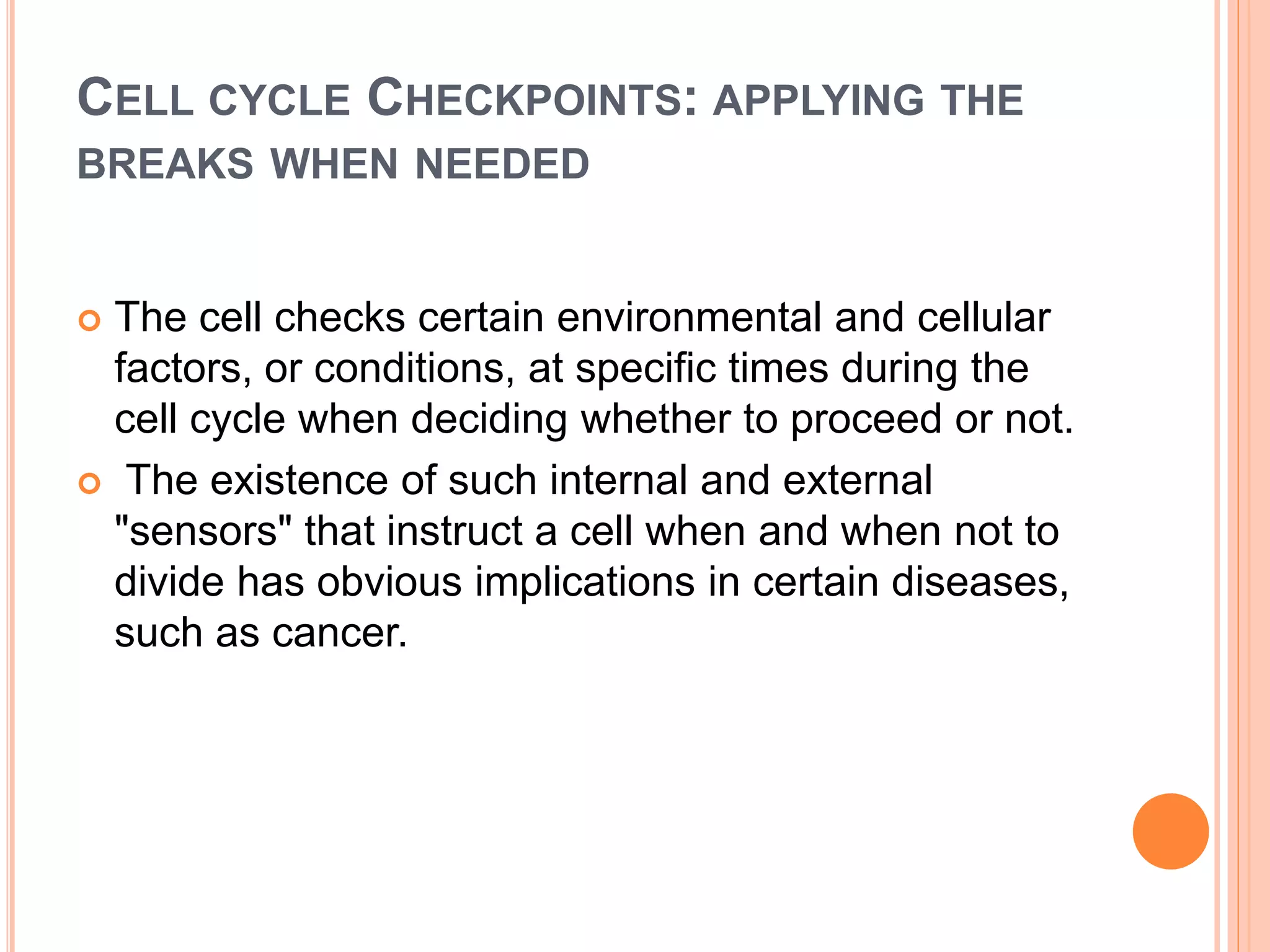 Cell cycle | PPTX | Biological Sciences | Science
