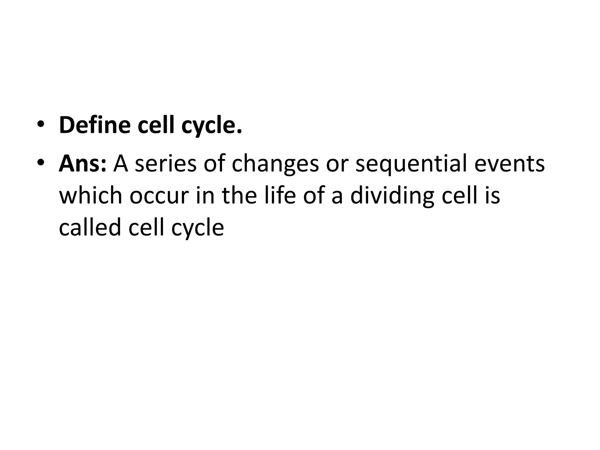 Cell cycle | PPT