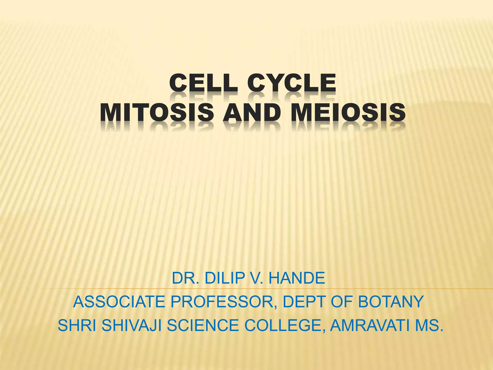 Cell cycle | PPT