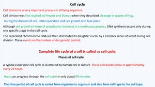 Cell cycle, check point, | PPTX