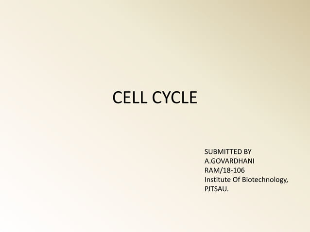 Cell cycle | PPT