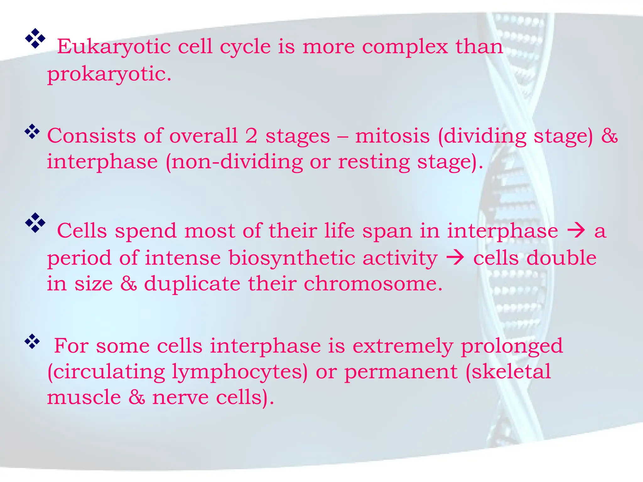 EUKARYOTIC CELL CYCLE.ppt (pharmacotherapeutics) | PPT
