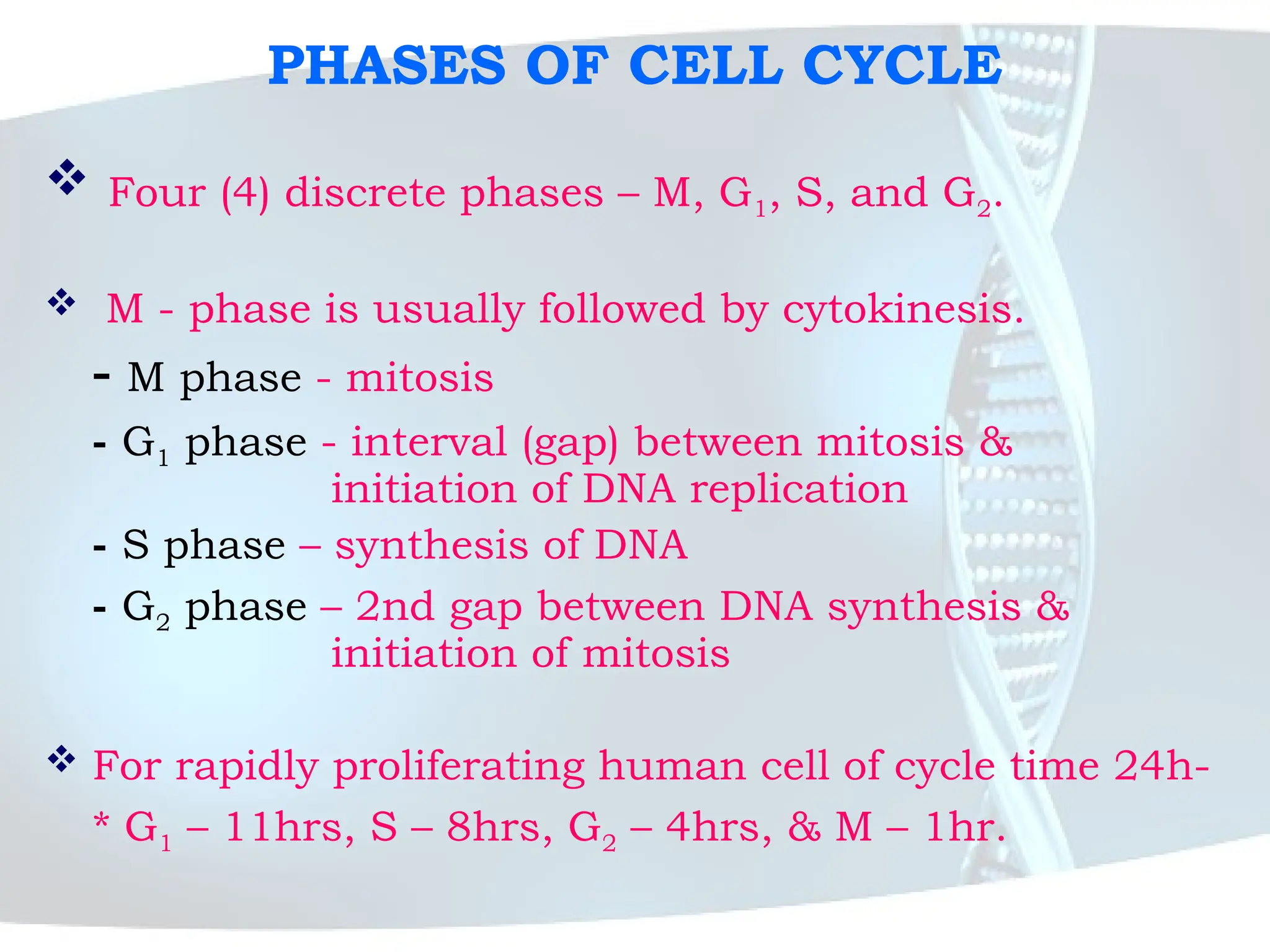 EUKARYOTIC CELL CYCLE.ppt (pharmacotherapeutics) | PPT