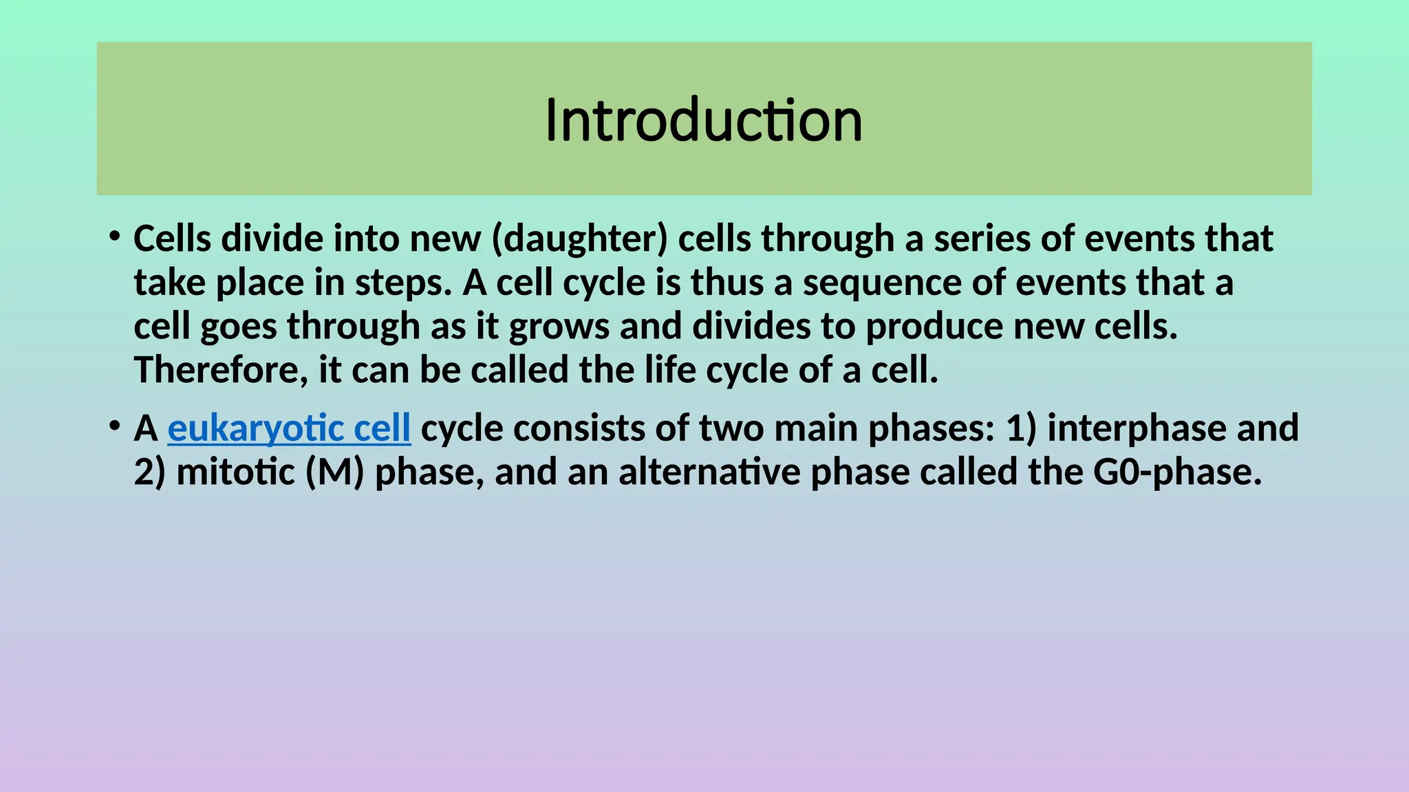 The Cell Cycle: Phases and Regulation Explained | PPTX