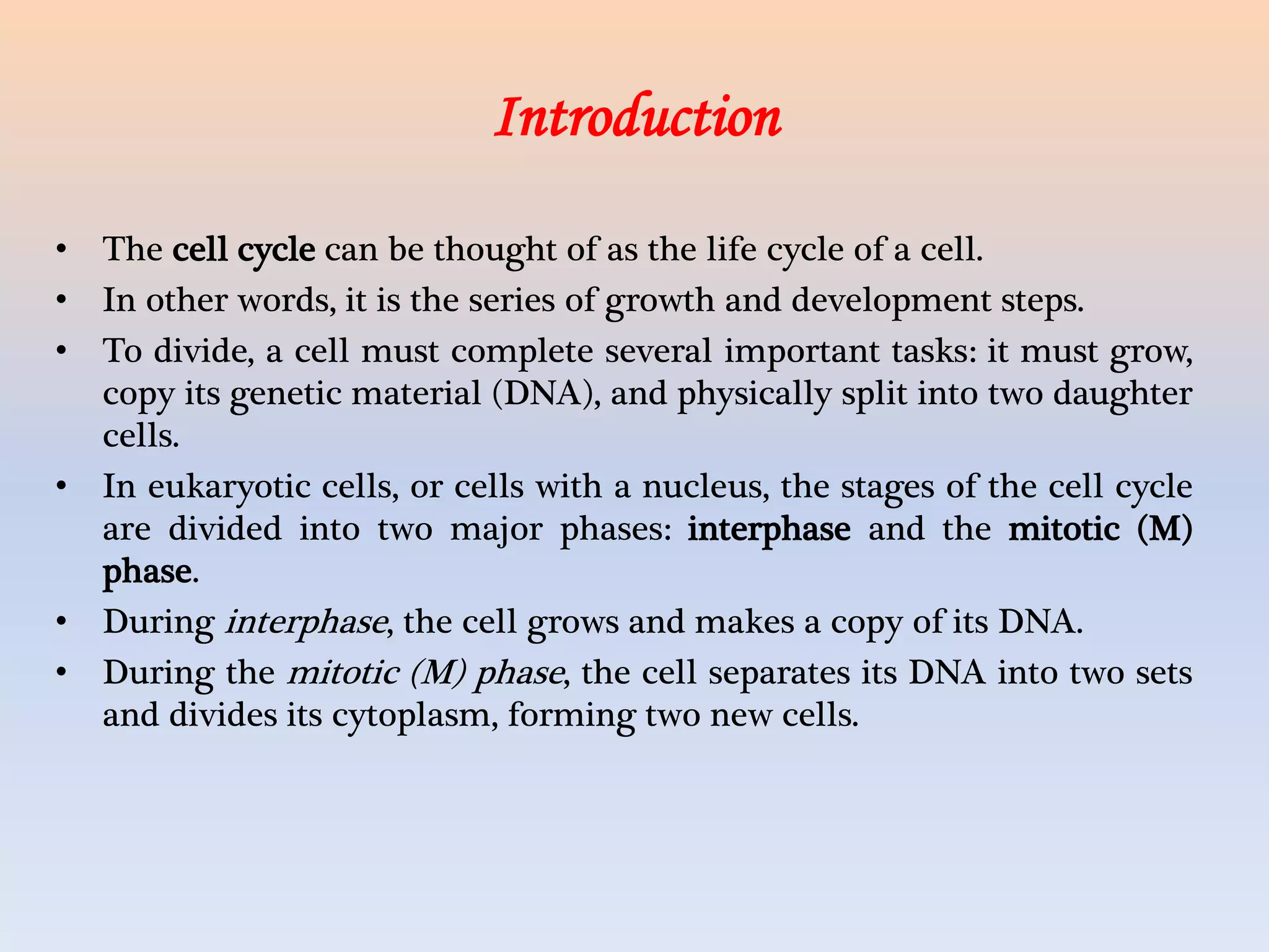 Cell cycle and cell division | PPTX | Reproductive Health | Diseases and Conditions