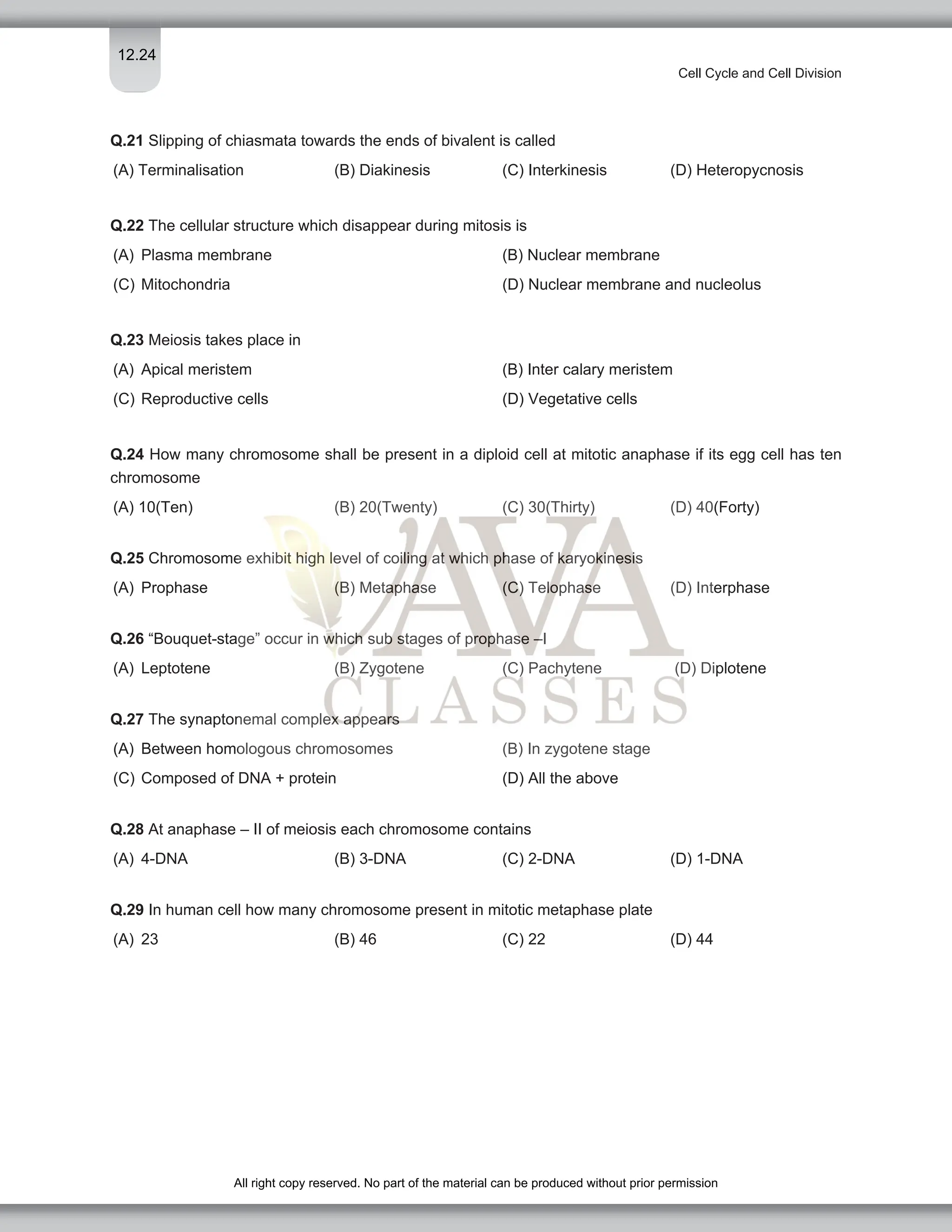 Cell Cycle and Cell Division Class 11 Important Notes for NEET Biology ...