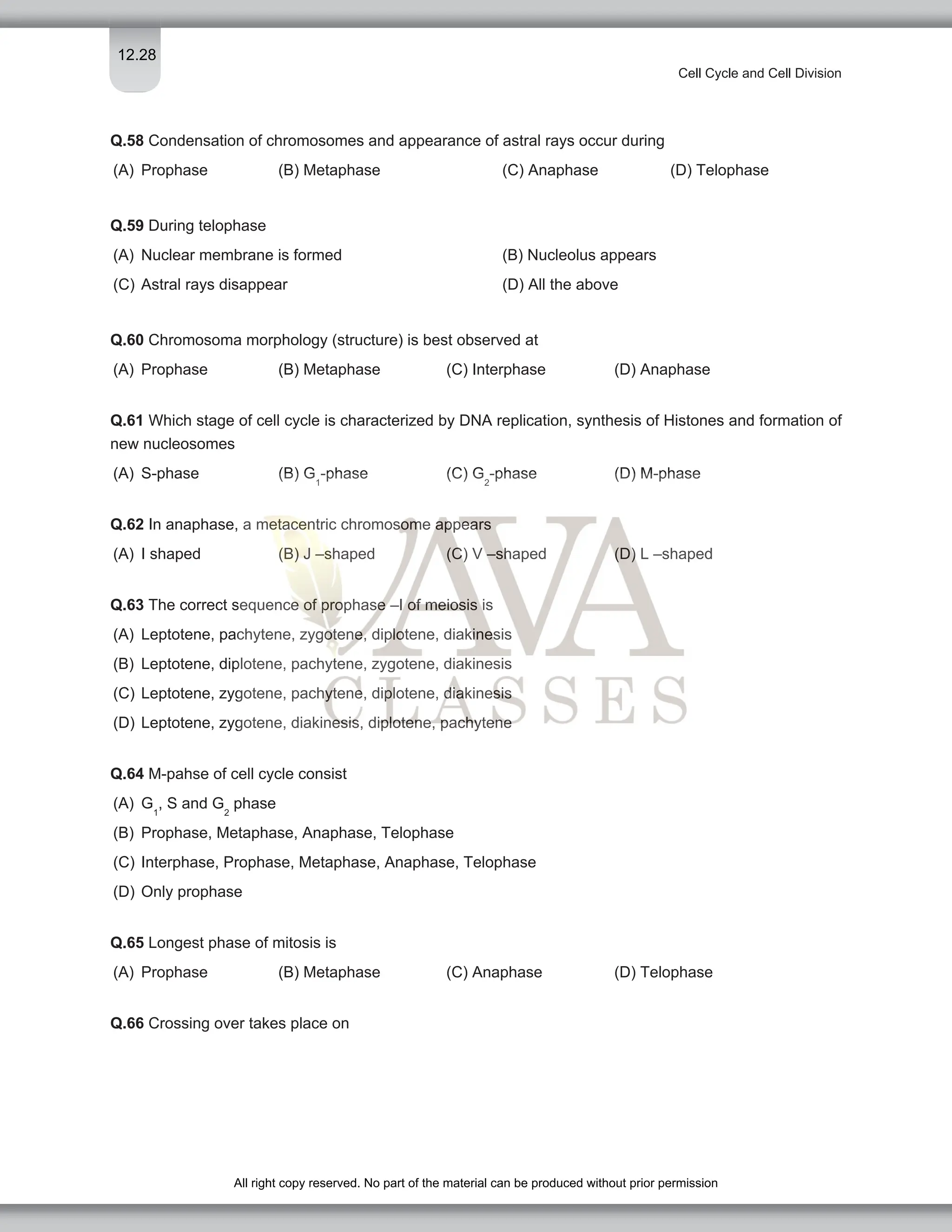 Cell Cycle and Cell Division Class 11 Important Notes for NEET Biology ...