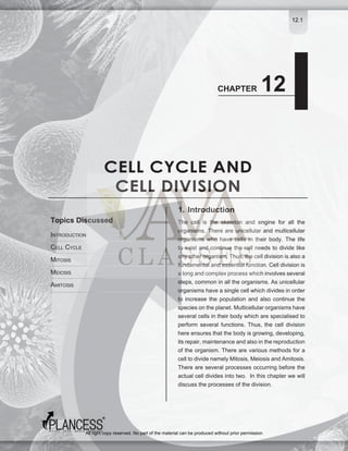 Cell Cycle and Cell Division Class 11 Important Notes for NEET Biology ...