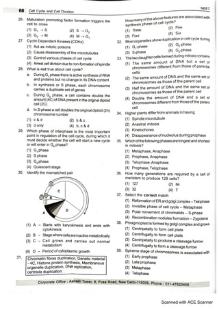 cell cycle and division.pdf aakash module | PPT