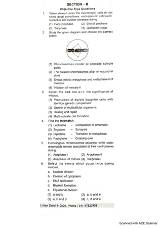 cell cycle and division.pdf aakash module | PPT