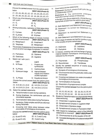 cell cycle and division.pdf aakash module | PPT