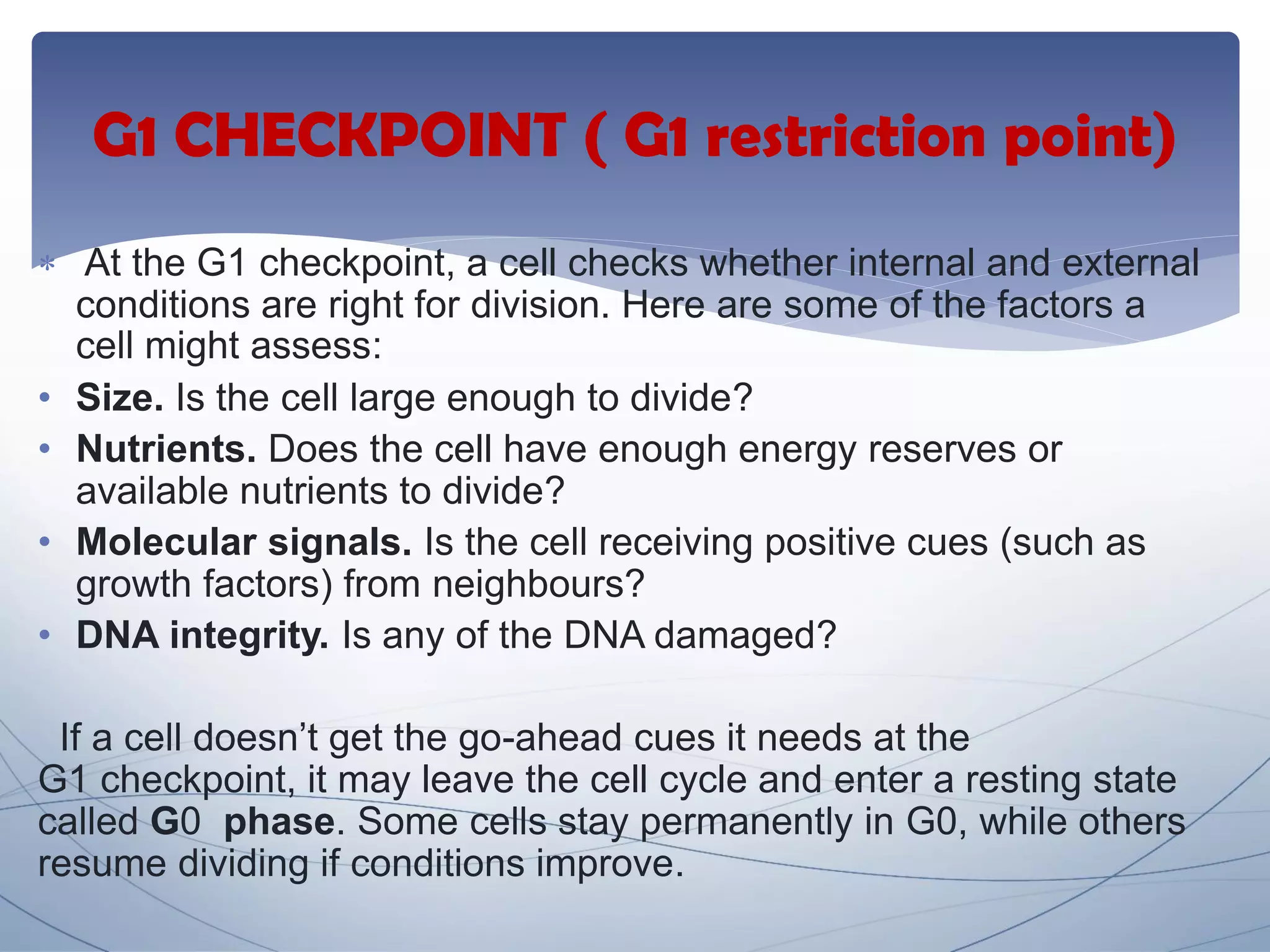 Cell cycle and its checkpoints | PDF